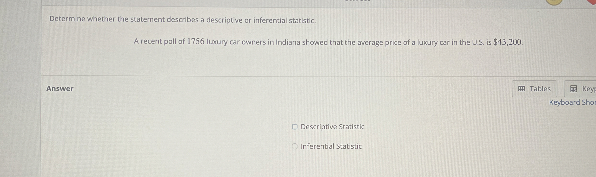 Solved Determine whether the statement describes a | Chegg.com