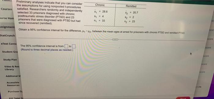 Solved Preliminary analyses indicate that you can consider | Chegg.com