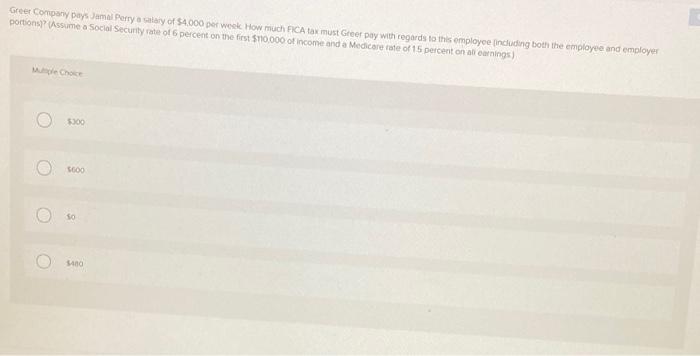 Solved Greer Company Days Jami Perry a salary of $4,000 per | Chegg.com