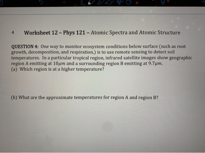 Solved 4M Worksheet 12 - Phys 121 - Atomic Spectra and | Chegg.com