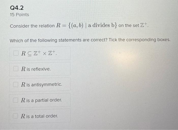 Solved Let R1 and R2 be the following relations on the set | Chegg.com