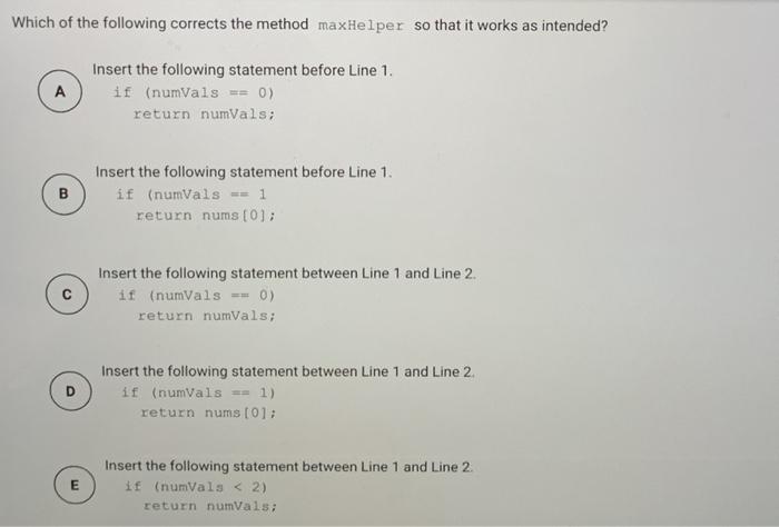 Solved Consider the following recursive method. private int | Chegg.com
