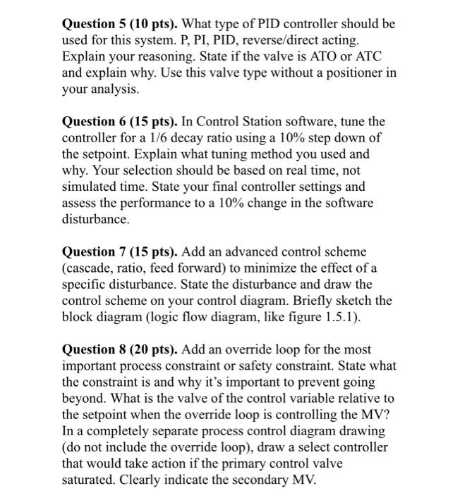 Solved Question 5 (10 pts). What type of PID controller | Chegg.com