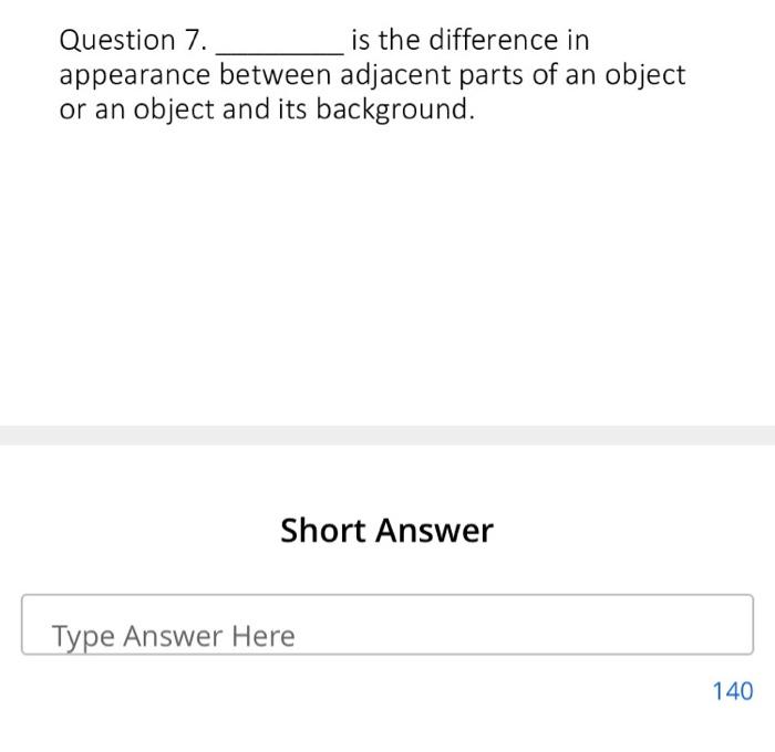 Solved Question 7. is the difference in appearance between | Chegg.com