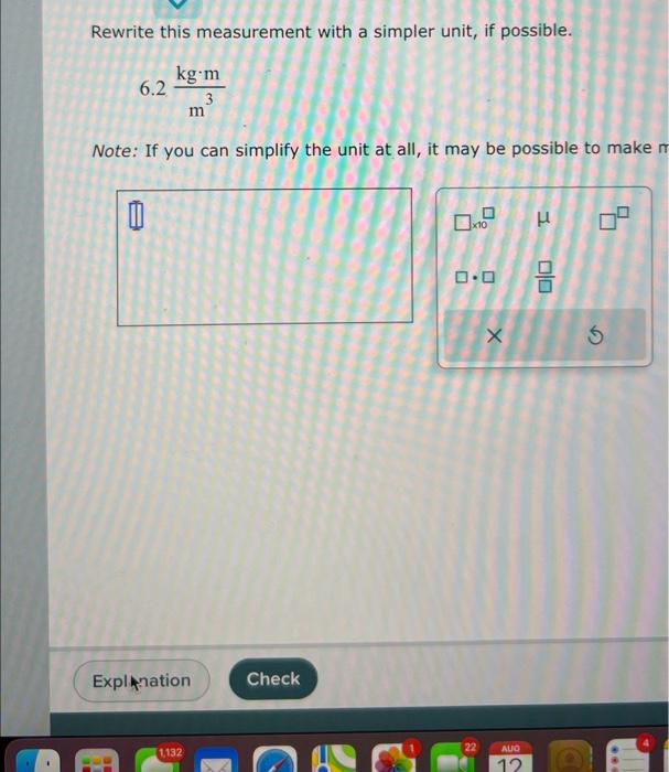 Solved Rewrite this measurement with a simpler unit, if | Chegg.com