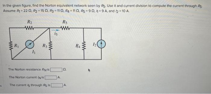 Solved In the given figure, find the Norton equivalent | Chegg.com