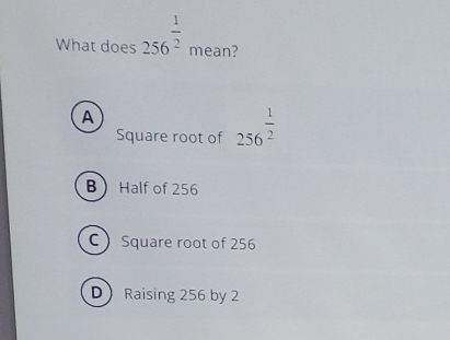 Solved What does 25612 ﻿mean?Square root of 25612Half of | Chegg.com