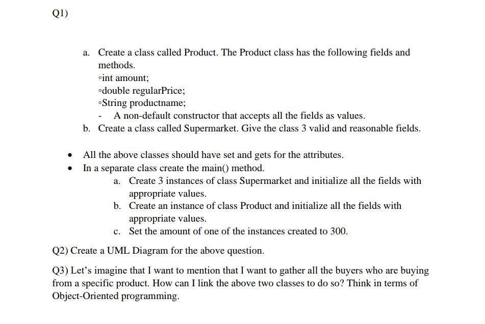 Solved a. Create a class called Product. The Product class | Chegg.com