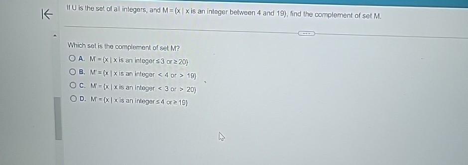 Solved If U is the set of all integers, and is an integer | Chegg.com