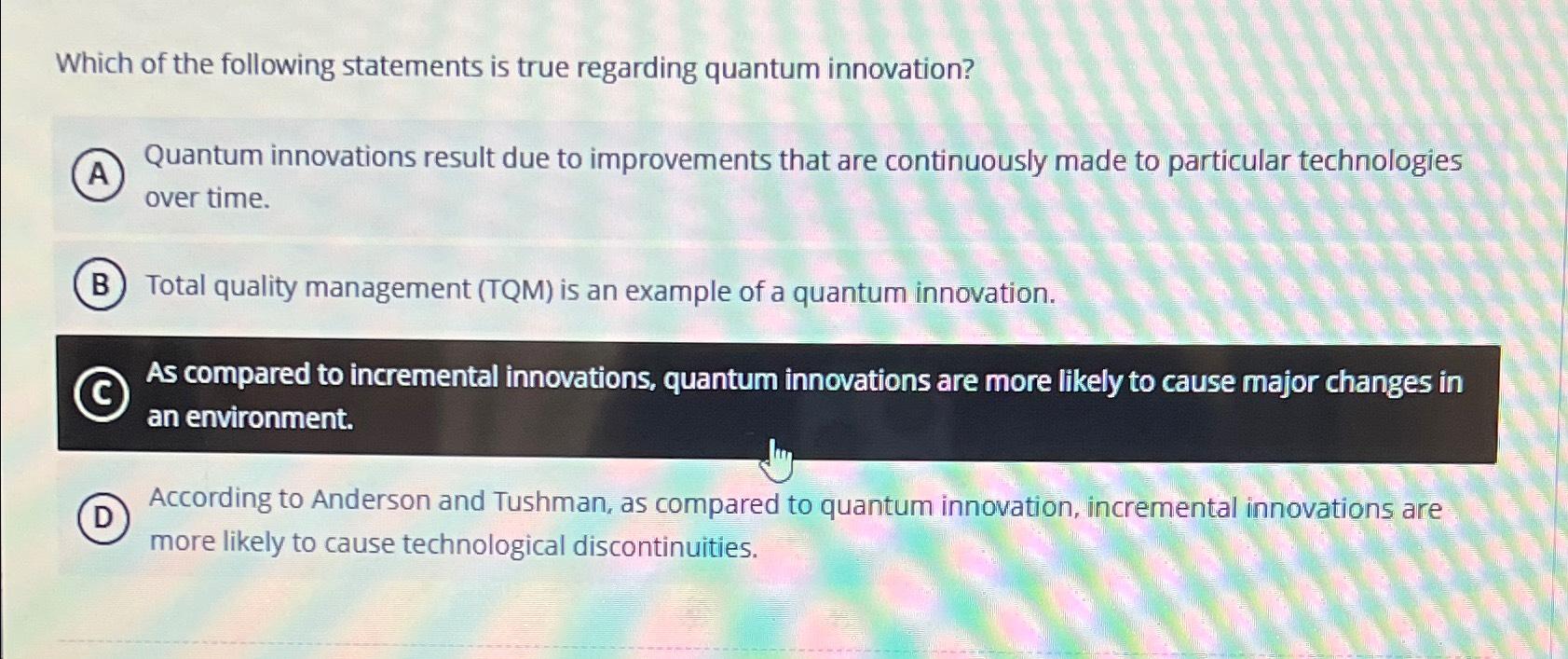 Solved Which of the following statements is true regarding | Chegg.com