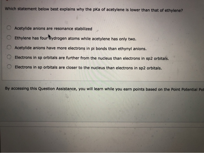 Solved Which statement below best explains why the pka of | Chegg.com