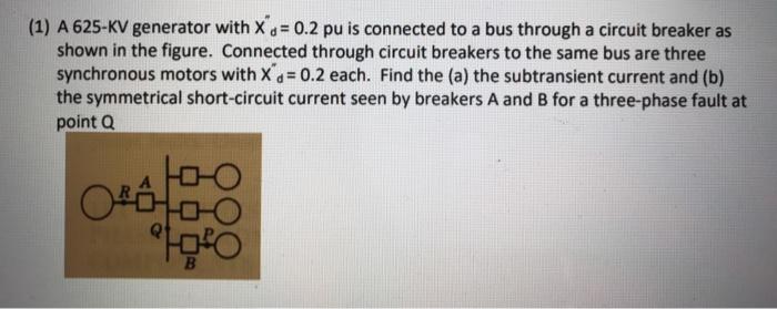Solved symmetrical current and short circuit current of | Chegg.com