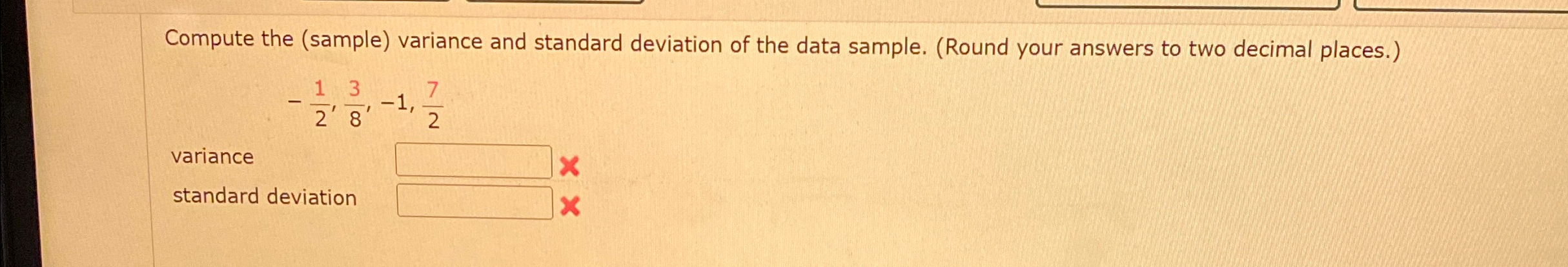 Solved Compute the (sample) ﻿variance and standard deviation | Chegg.com