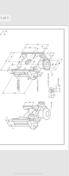 Solved sketch its section views, auxilary view and isometric | Chegg.com