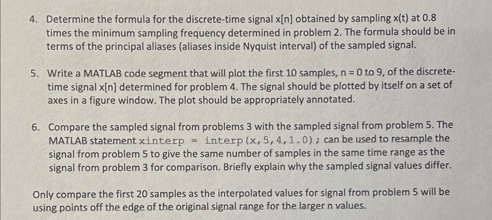 Determine the formula for the discrete-time signal | Chegg.com