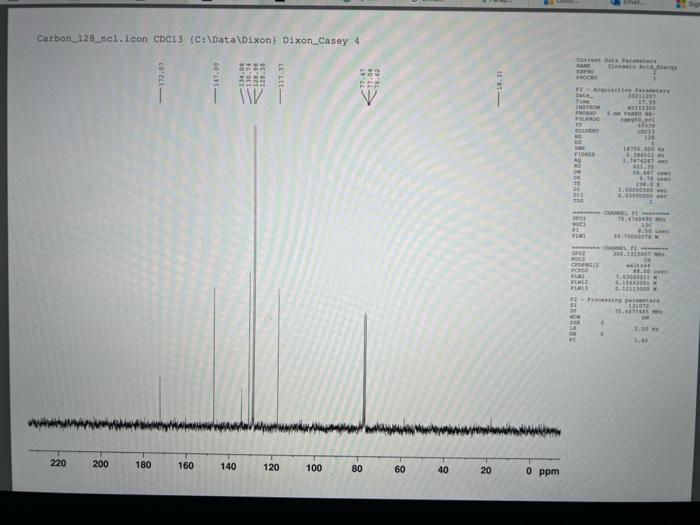Solved could you please interprate these 1H NMR AND 13c NMR | Chegg.com