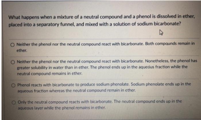 Solved What happens when a mixture of a neutral compound and | Chegg.com