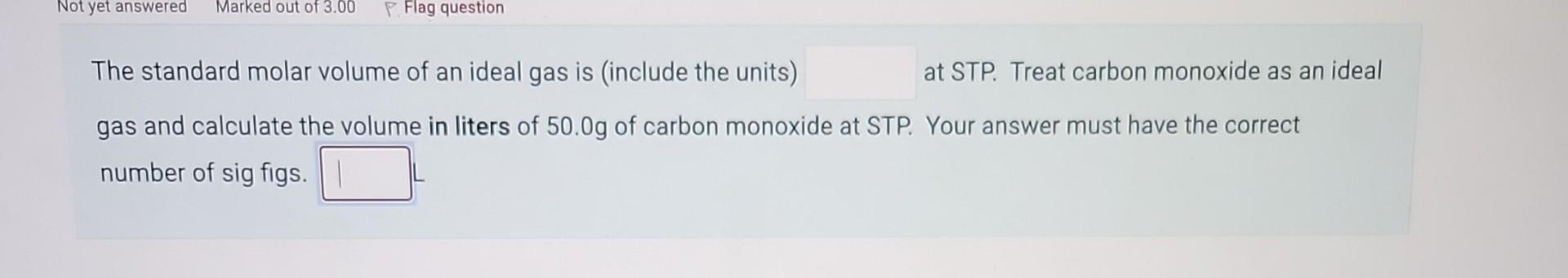 Solved The standard molar volume of an ideal gas is (include | Chegg.com