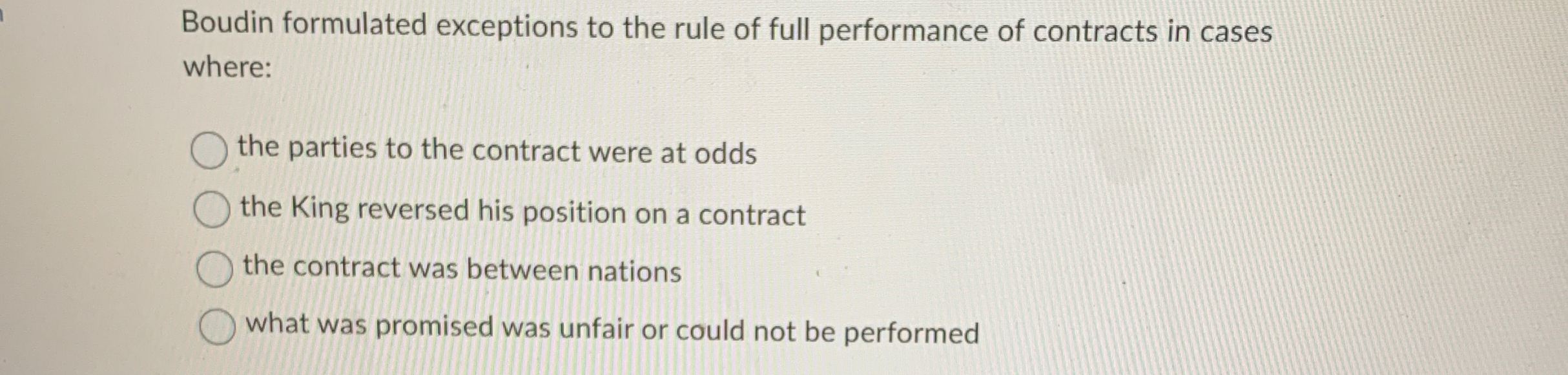 Solved Boudin formulated exceptions to the rule of full | Chegg.com