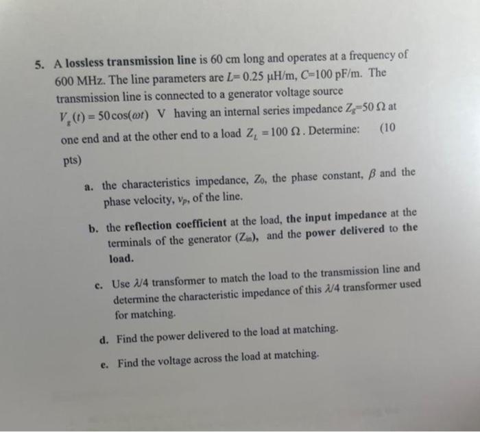 Solved use electromagnetic therory ( lamda over 4 tranaform) | Chegg.com