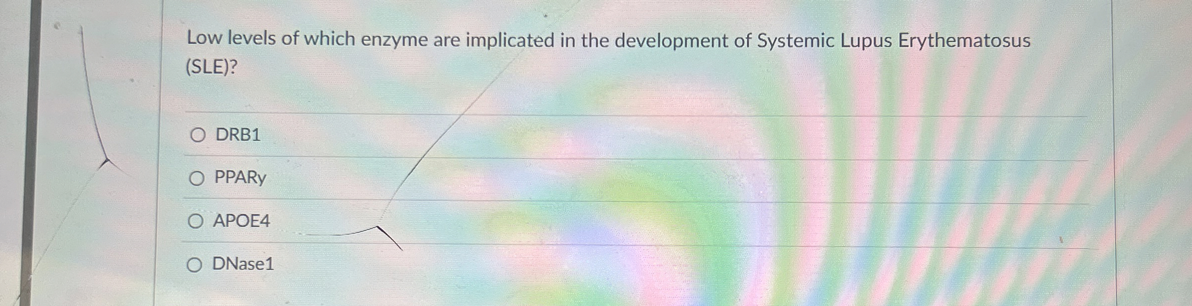 Solved Low levels of which enzyme are implicated in the | Chegg.com