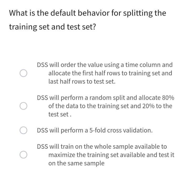 Solved What is the default behavior for splitting the | Chegg.com