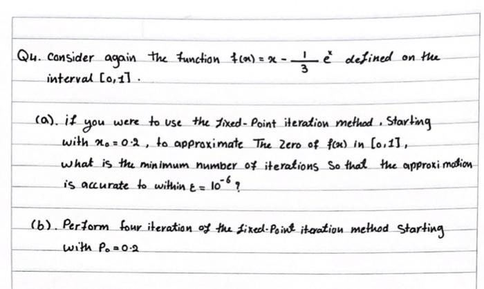 Solved Qu. Consider again the function fcm) = 8 - Śé e | Chegg.com