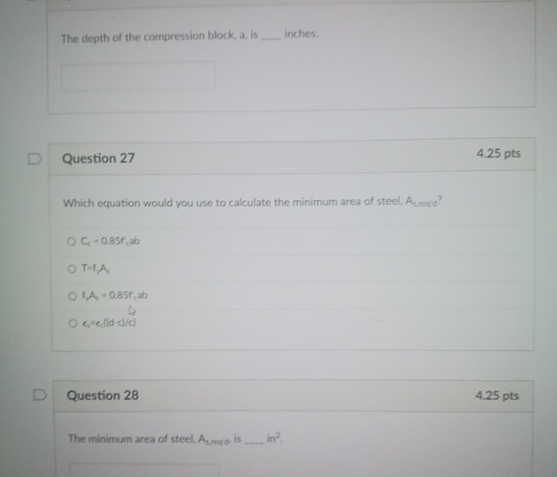 Solved The depth of the compression block, a, ﻿is q, | Chegg.com