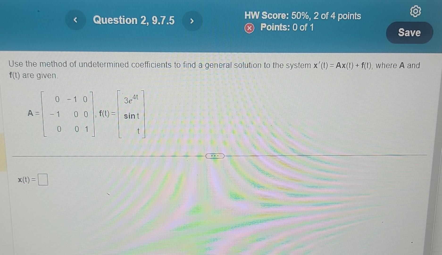 Solved Use the method of undetermined coefficients to find a | Chegg.com