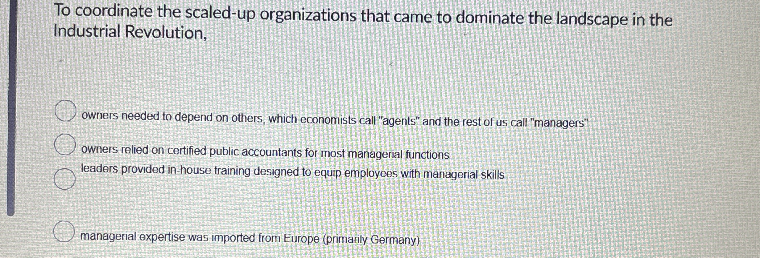 Solved To coordinate the scaled-up organizations that came | Chegg.com