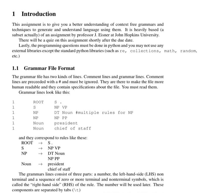 Solved 1 Introduction This assignment is to give you a | Chegg.com