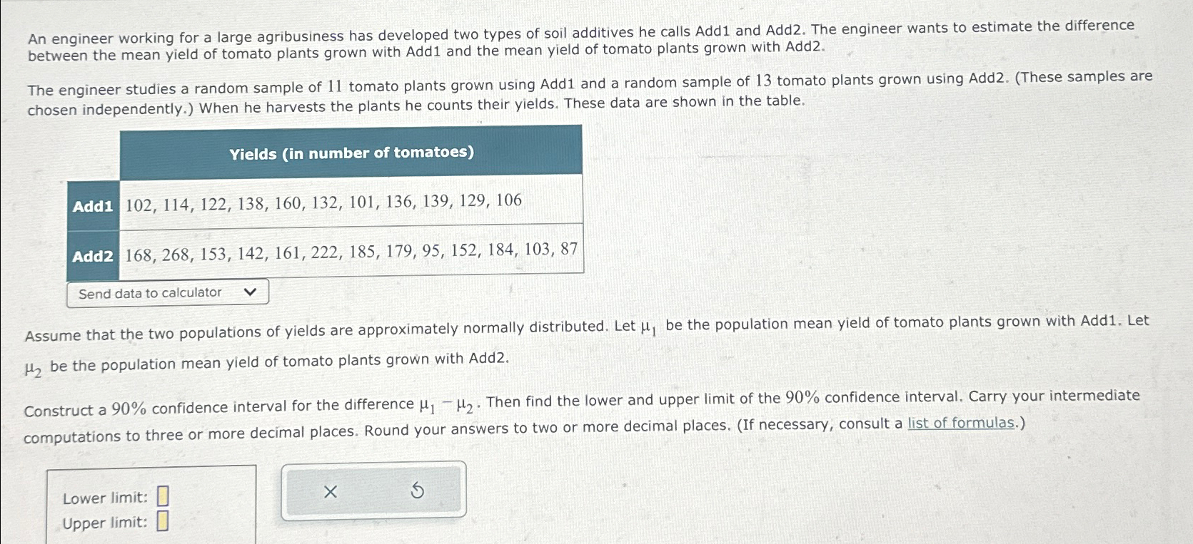Solved An engineer working for a large agribusiness has | Chegg.com