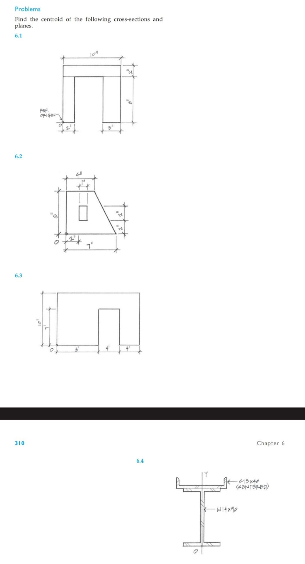 Solved Problems Find the centroid of the following | Chegg.com