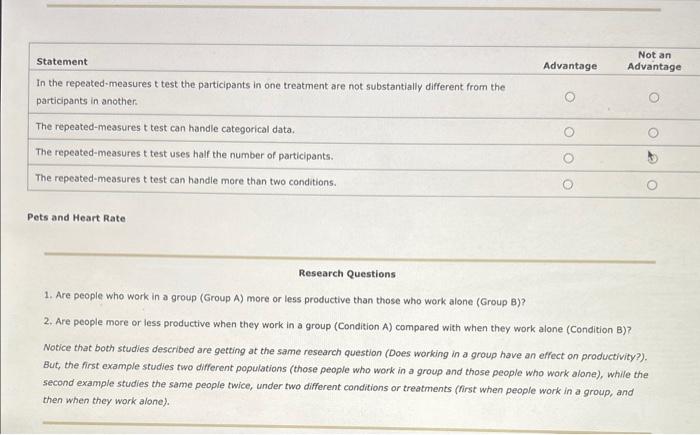 Solved 1. Engagement Activity: The t Test for Two Related | Chegg.com