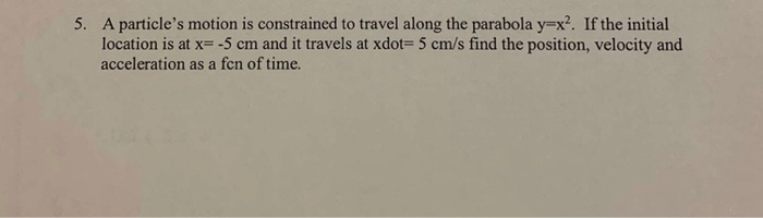 Solved 5. A particle's motion is constrained to travel along | Chegg.com