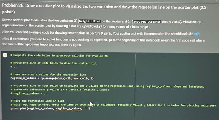 Solved Problem 2A: Slope and Intercept of Regression Line | Chegg.com