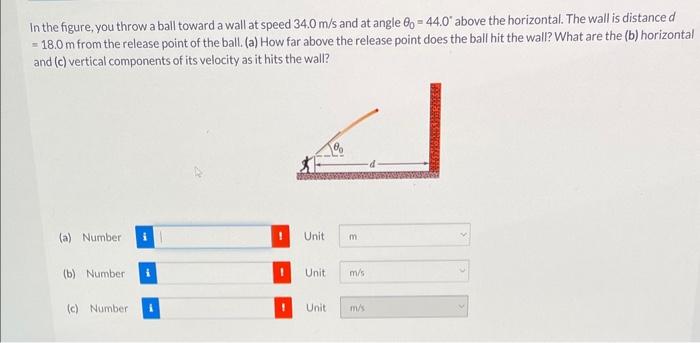 Solved In the figure, you throw a ball toward a wall at | Chegg.com