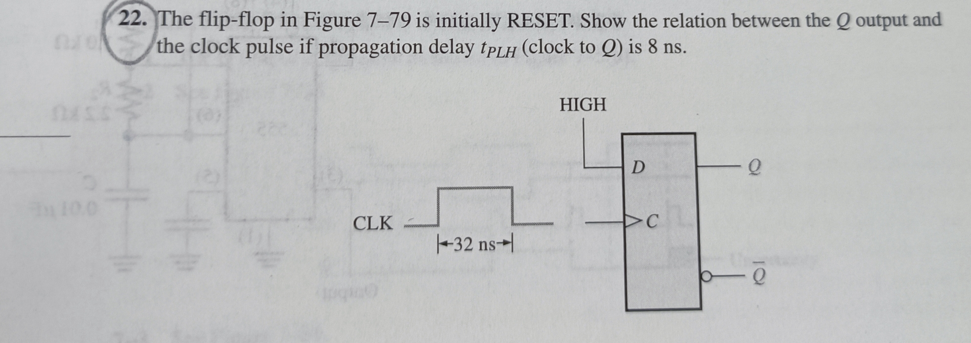 Solved The flip-flop in Figure 7-79 ﻿is initially RESET. | Chegg.com