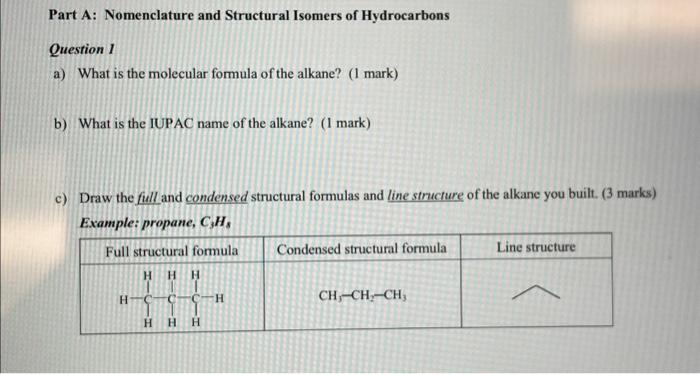 Solved Part A: Nomenclature and Structural Isomers of | Chegg.com