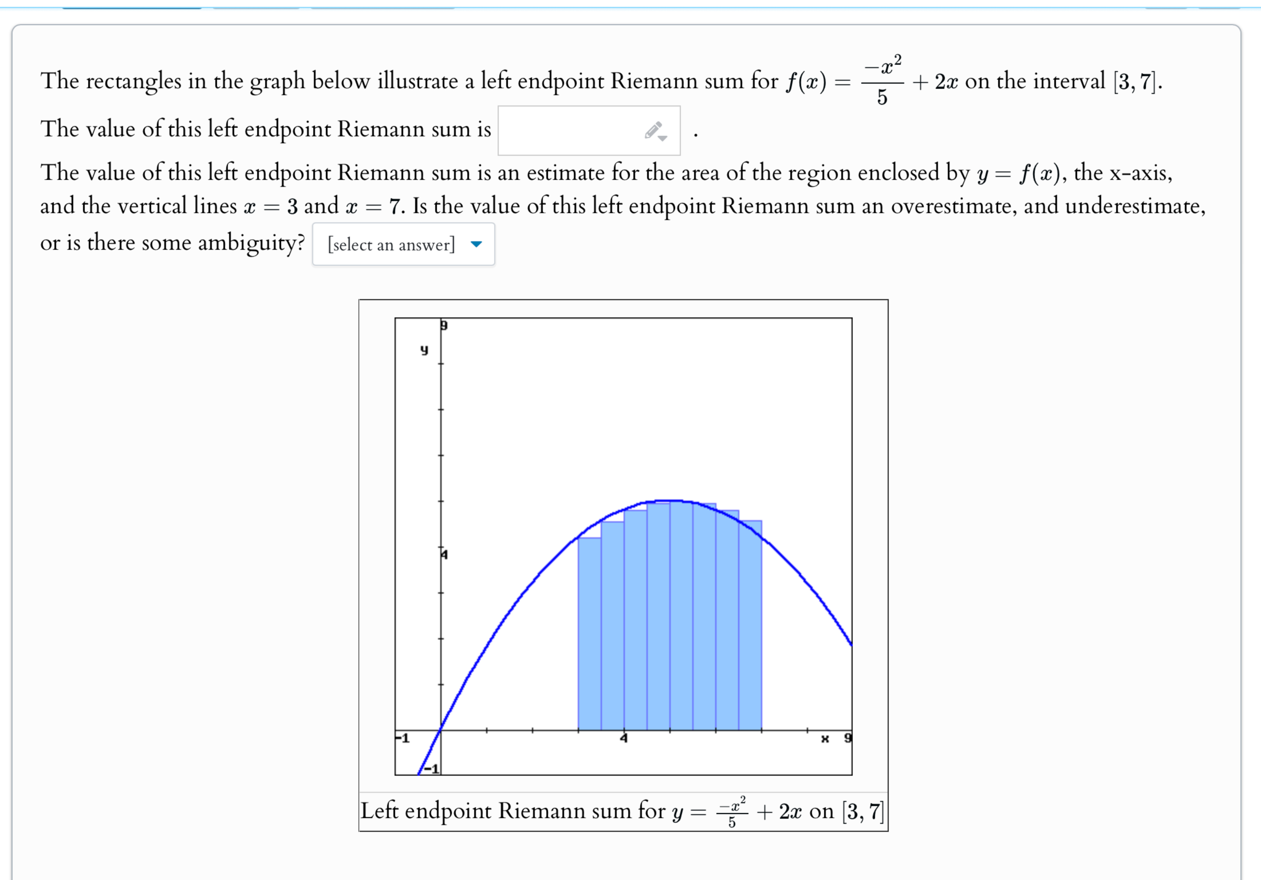 Solved The rectangles in the graph below illustrate a left | Chegg.com