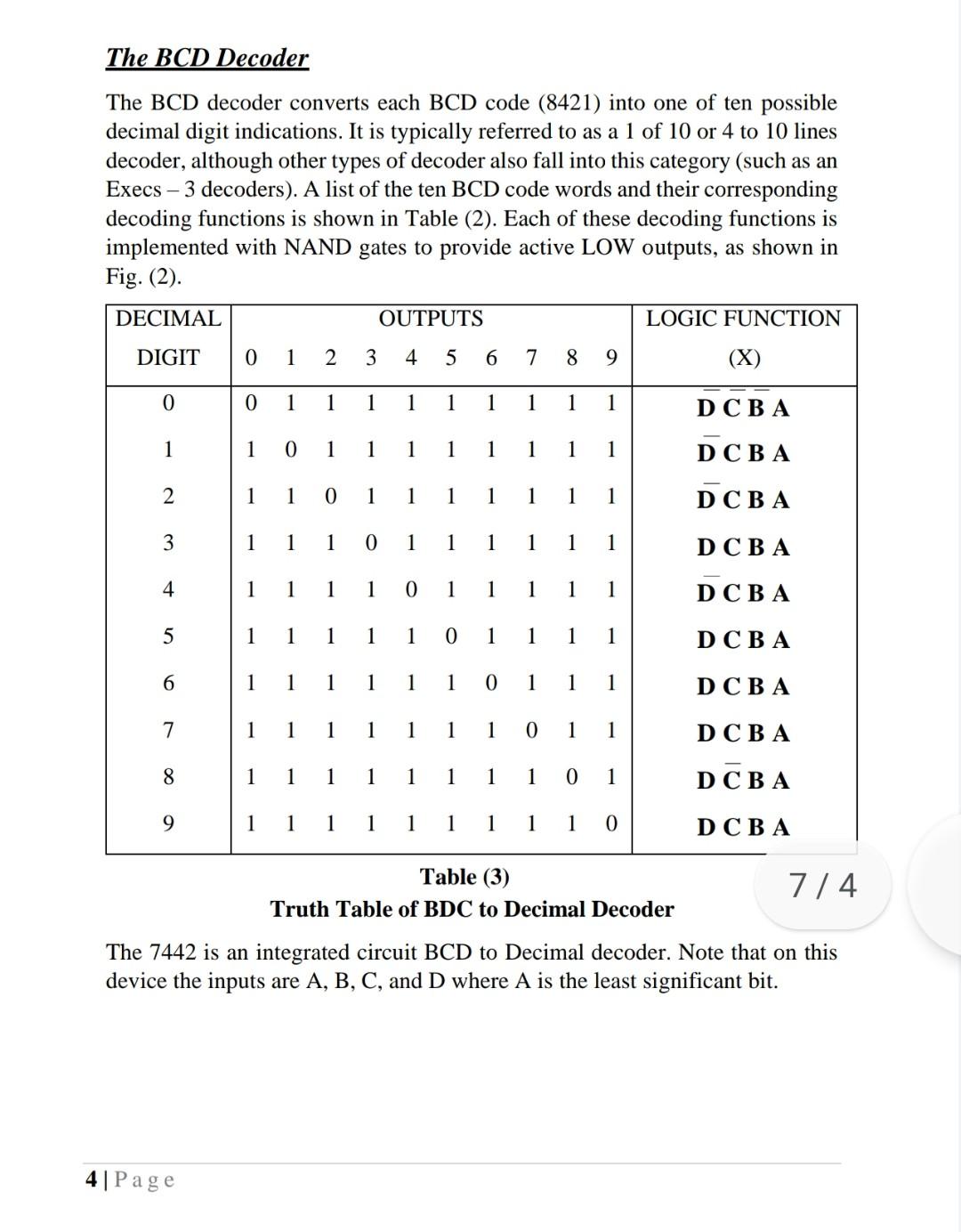 Solved Decoders and Encoders Object To be familiar with the | Chegg.com