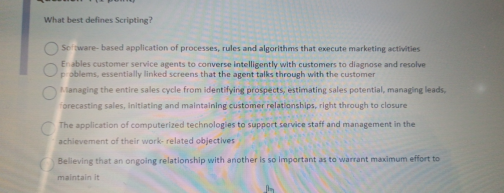 Solved What best defines Scripting?Software- ﻿based | Chegg.com