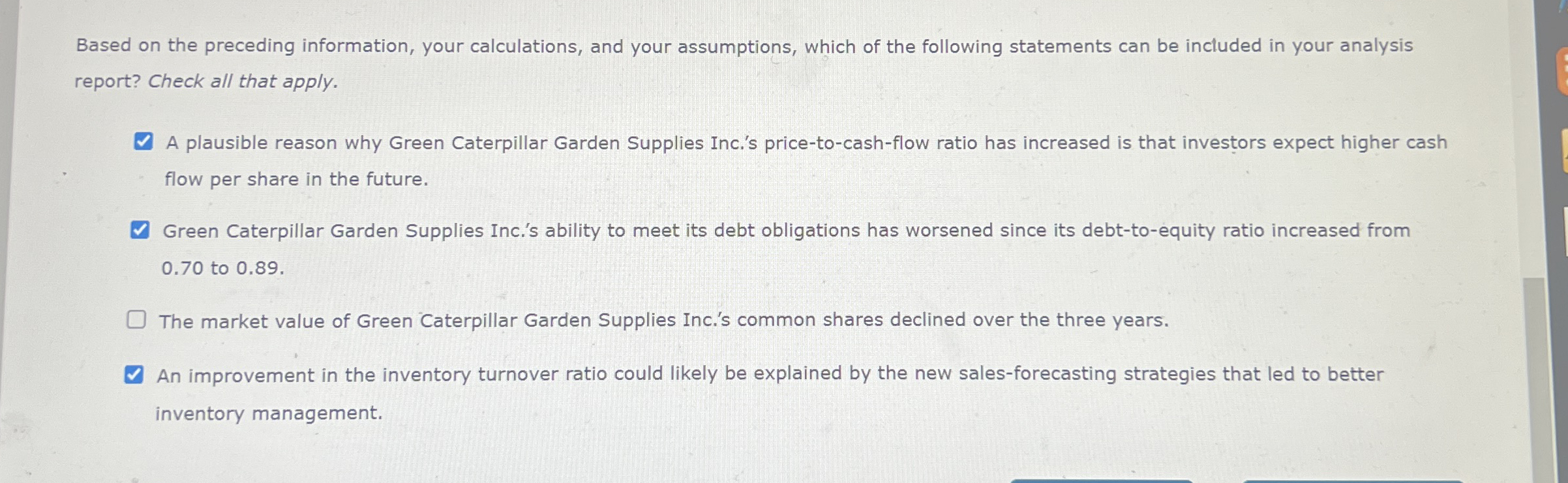 Solved Based on the preceding information, your | Chegg.com
