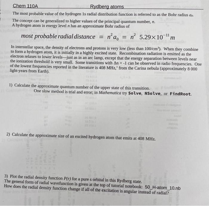 The most probable value of the hydrogen 1 s radial | Chegg.com
