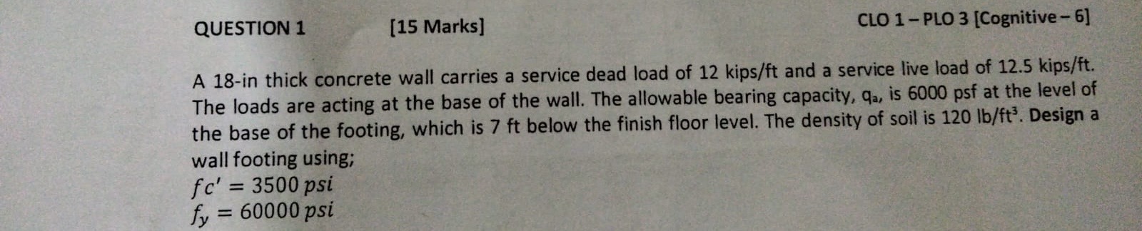 Solved QUESTION 1[15 ﻿Marks]CLO 1-PLO 3 [Cognitive - 6]A | Chegg.com