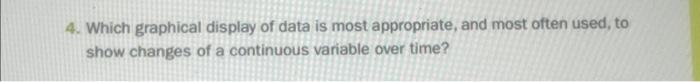 Solved Which graphical display of data is most appropriate, | Chegg.com