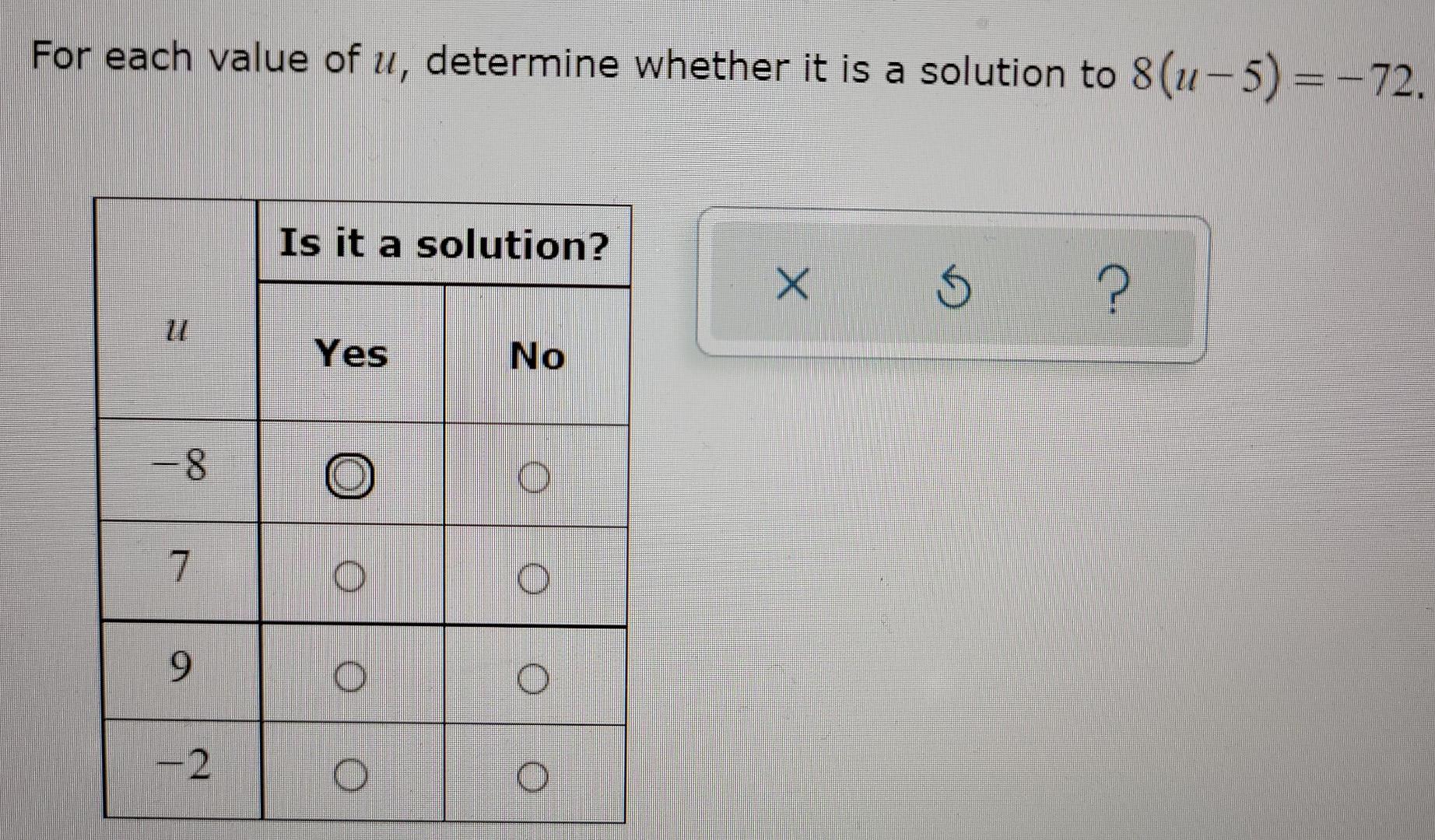 Solved For each value of u, determine whether it is a | Chegg.com