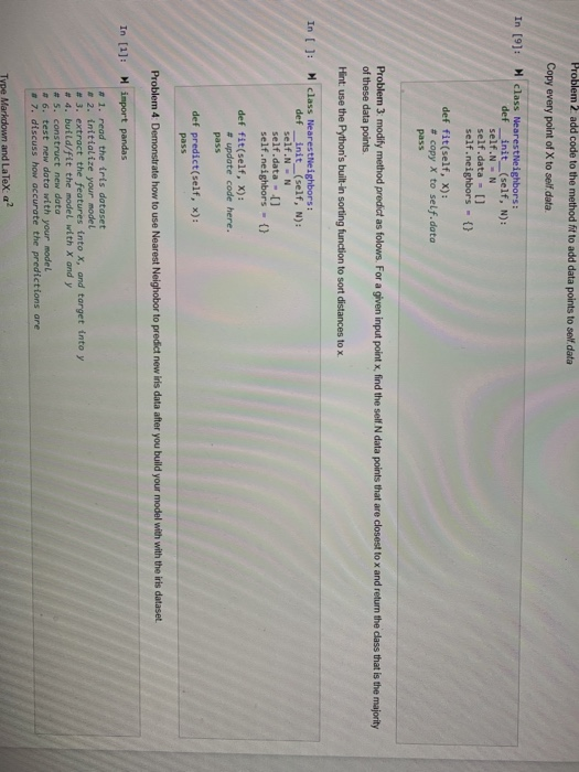 Problem 2 add code to the method it to add data | Chegg.com