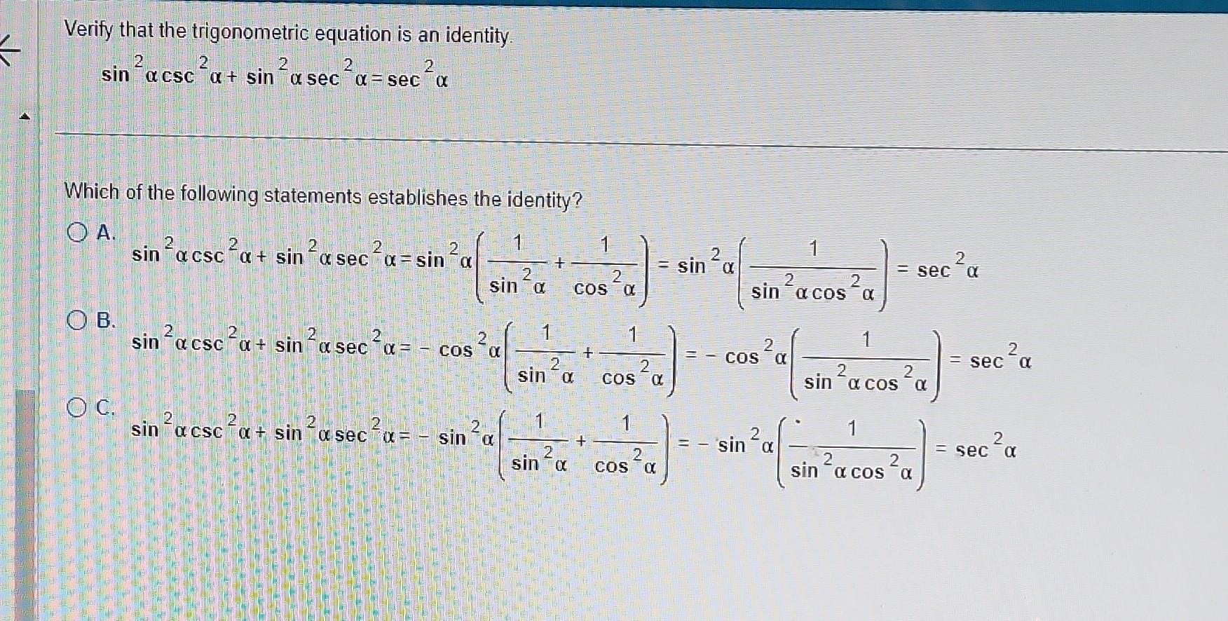 Solved Use identities to simplify the expression. 1+tan2x1 | Chegg.com