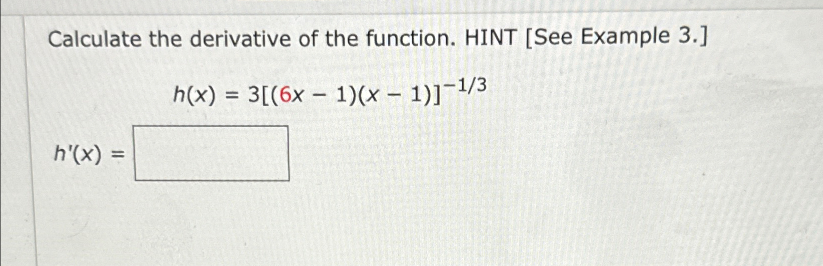 Solved Calculate the derivative of the function. HINT [See | Chegg.com
